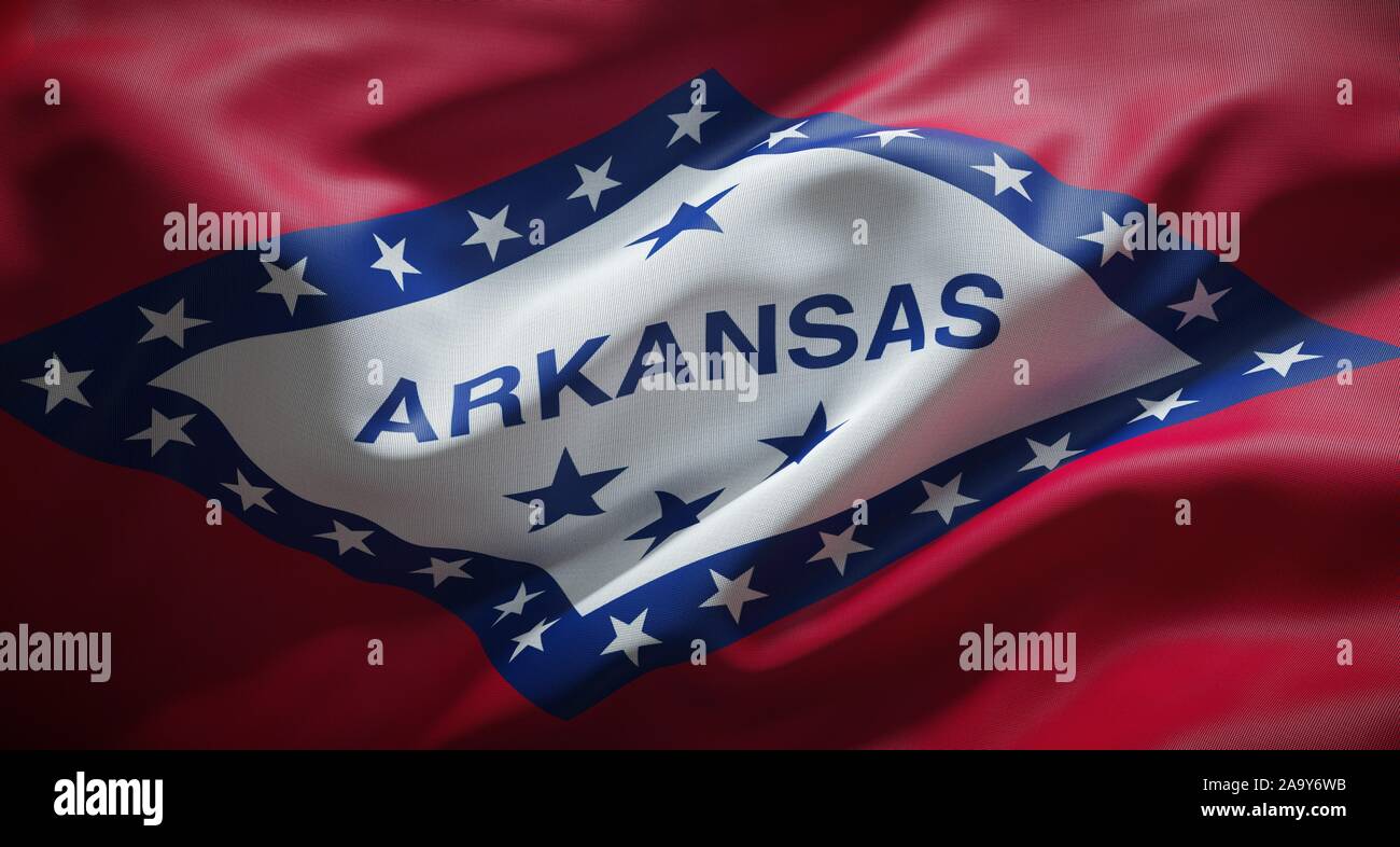 Official flag of the state of Arkansas. United States of America Stock ...