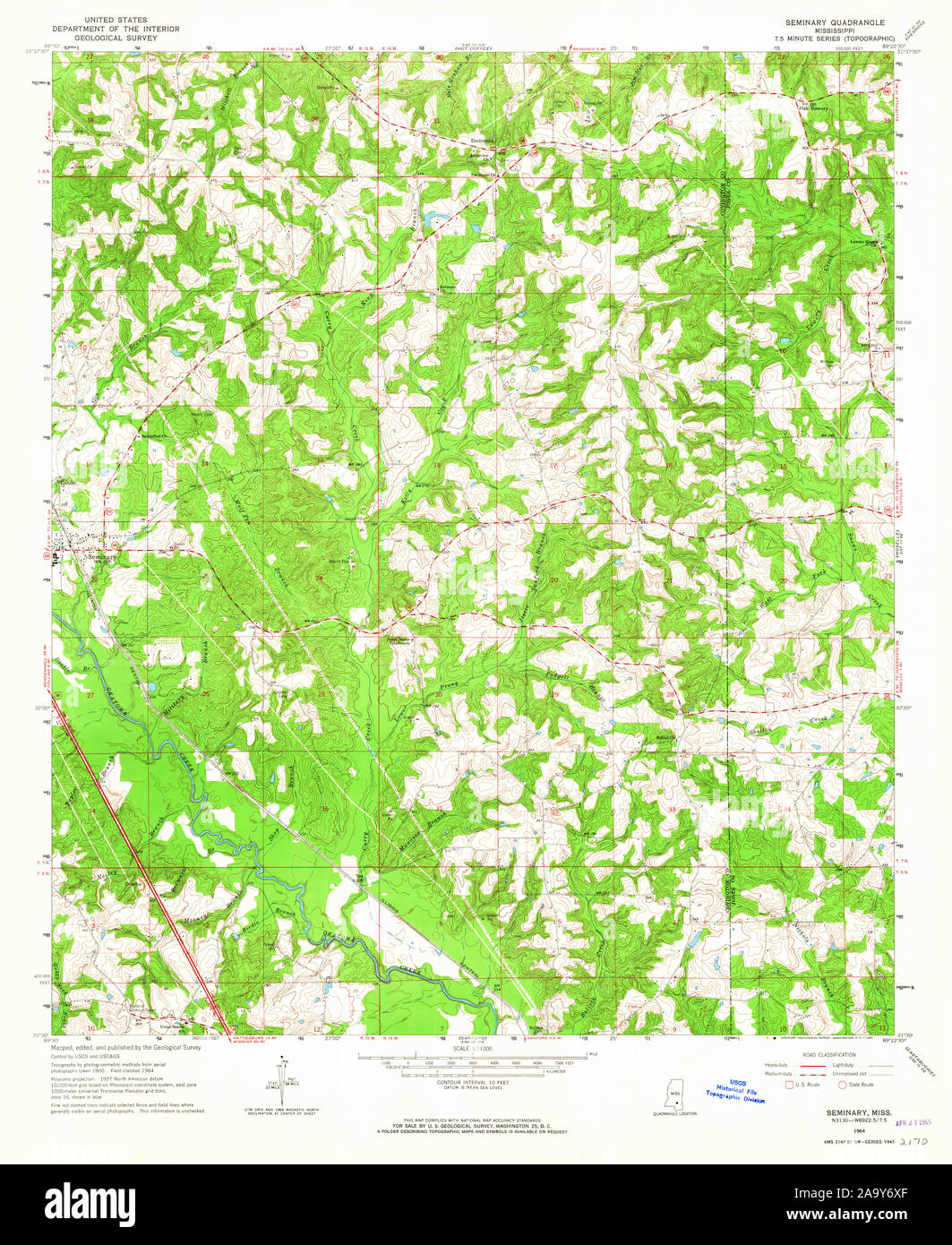 Map of seminary mississippi hi-res stock photography and images - Alamy