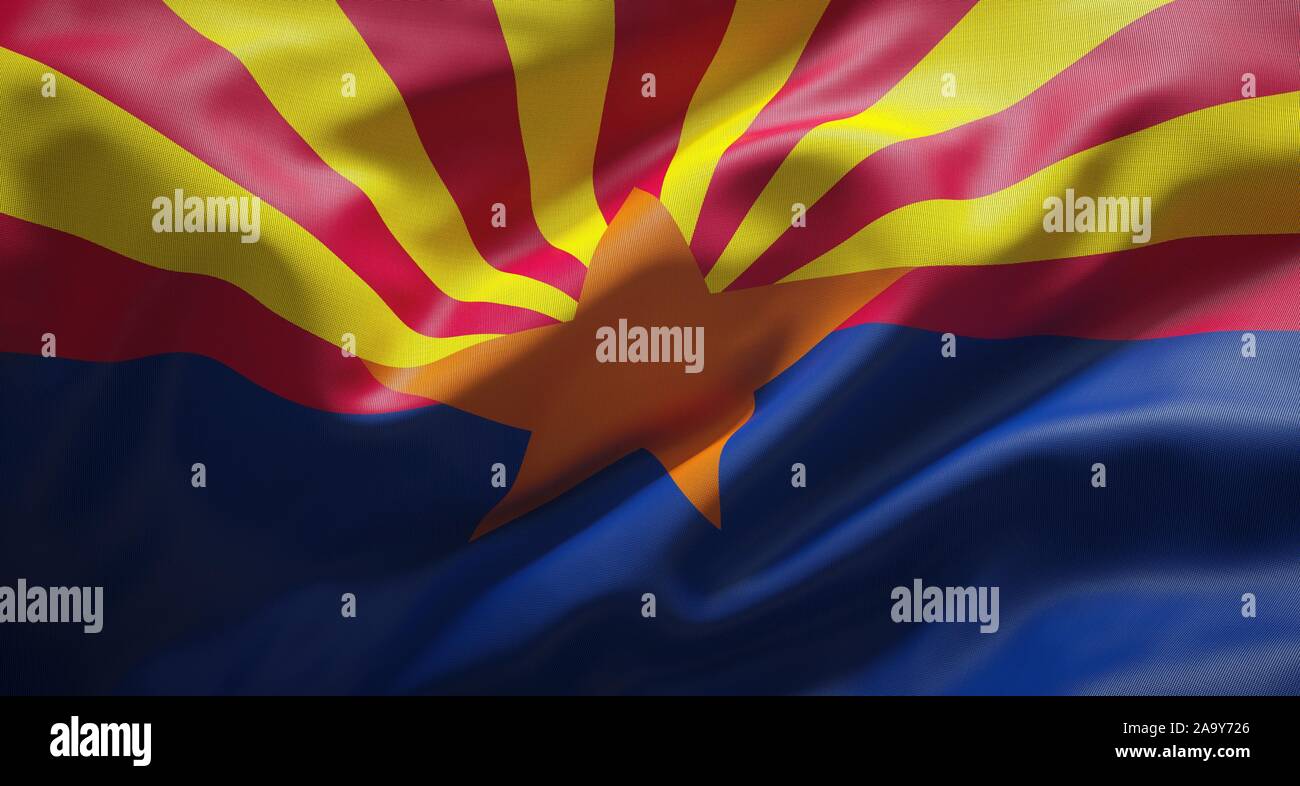 Official flag of the state of Arizona. United States of America Stock ...