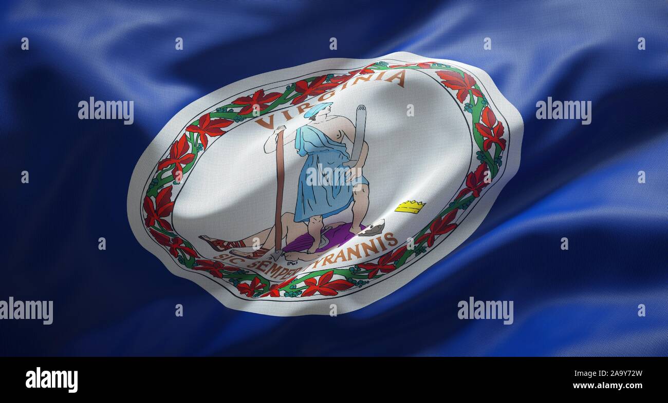 Official flag of the state of Virginia. United States of America Stock ...