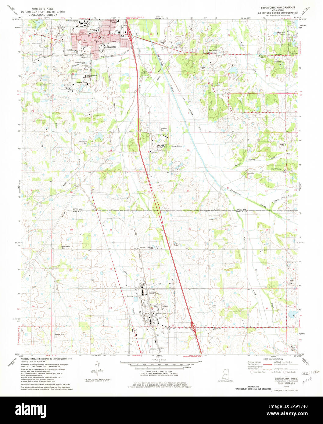 Map of senatobia mississippi hi-res stock photography and images - Alamy