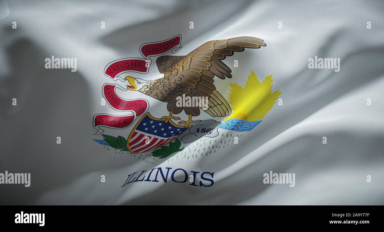 Illinois state flag hi-res stock photography and images - Alamy