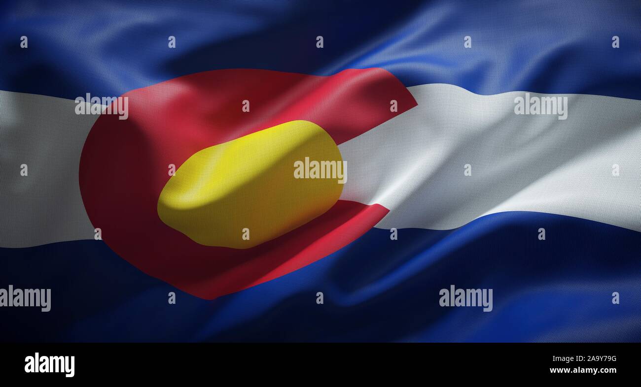 Official flag of the state of Colorado. United States of America Stock ...