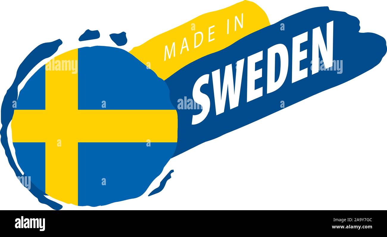 Sweden flag, vector illustration on a white background Stock Vector ...