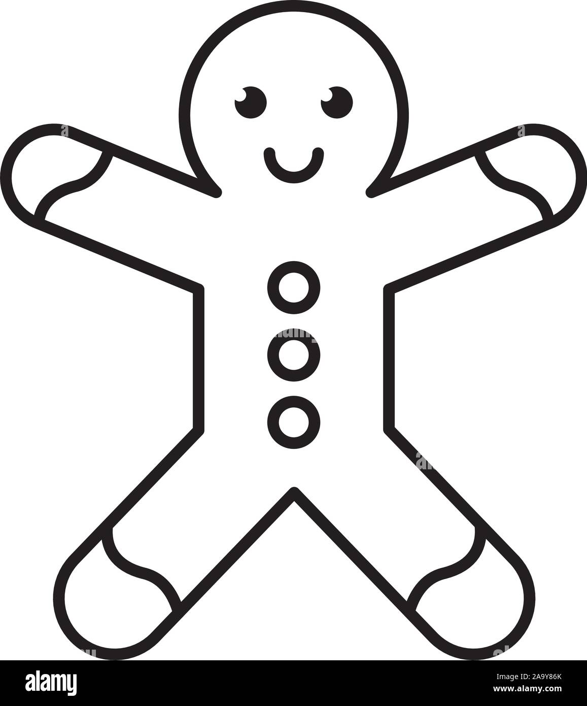 merry christmas ginger cookie icon Stock Vector Image & Art - Alamy