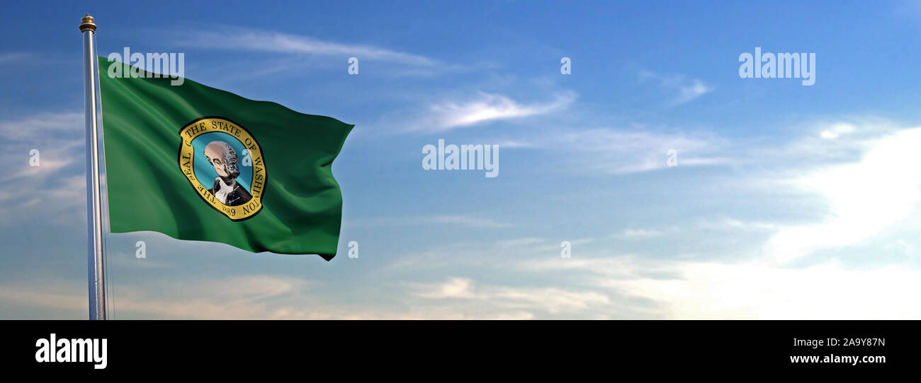 Washington flag background hi-res stock photography and images - Alamy