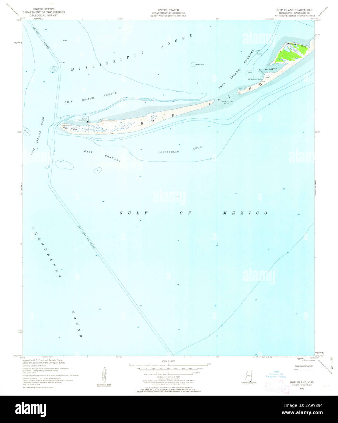 Ship island mississippi maps hi-res stock photography and images - Alamy