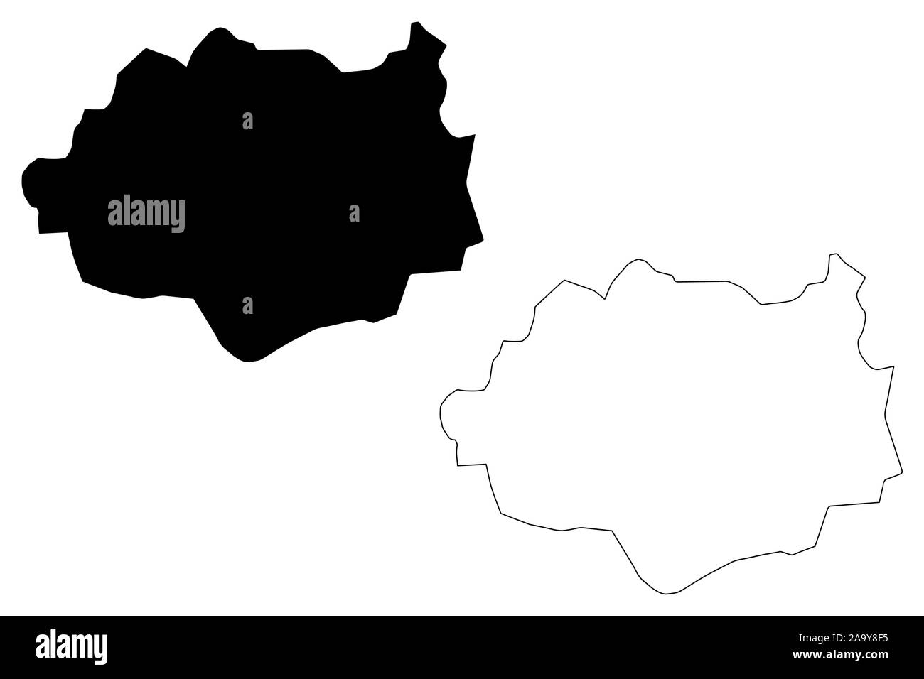 Dundgovi Province (aimags, Provinces of Mongolia) map vector ...