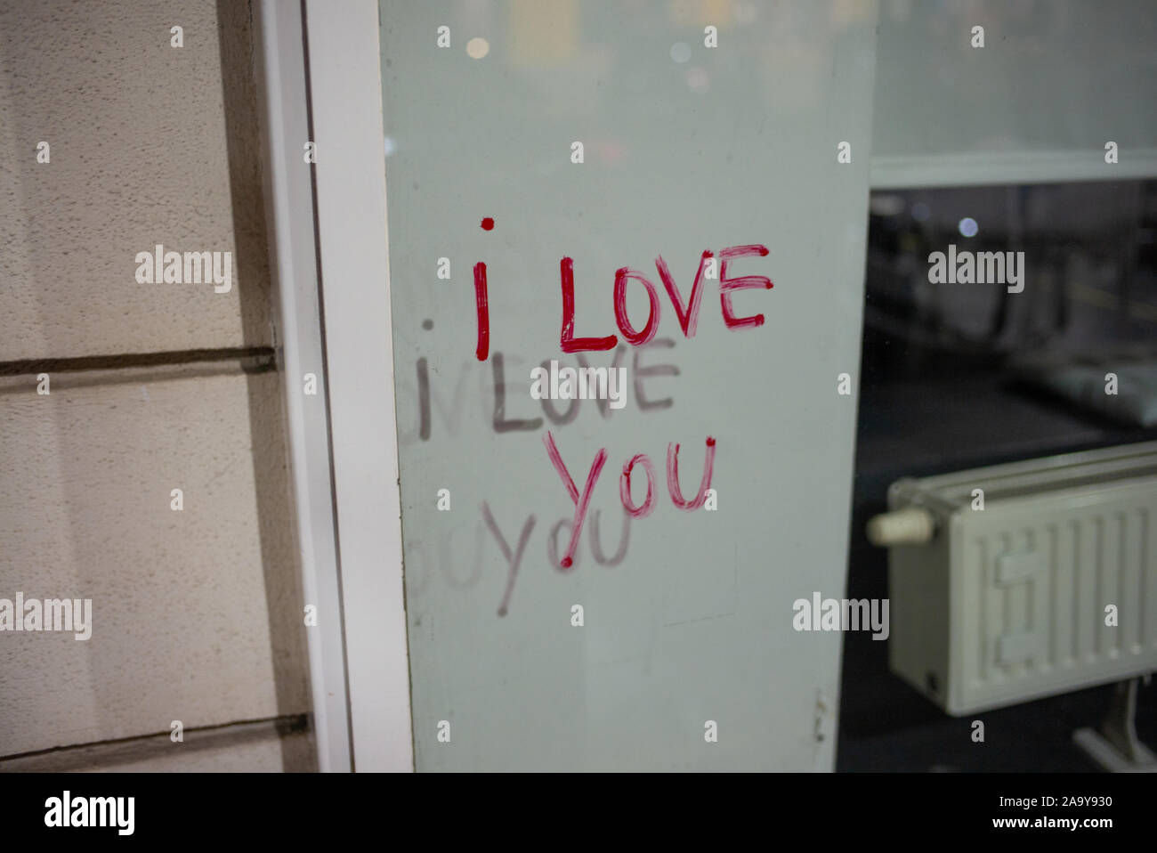 Graffiti on a window hi-res stock photography and images - Alamy