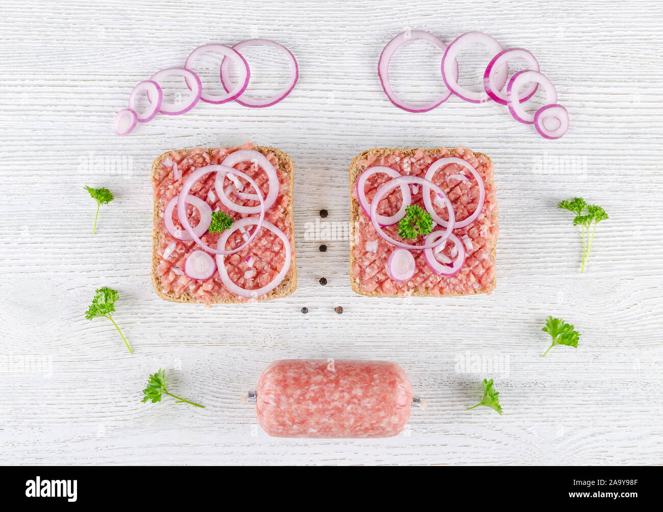 Food face meat hi-res stock photography and images - Alamy