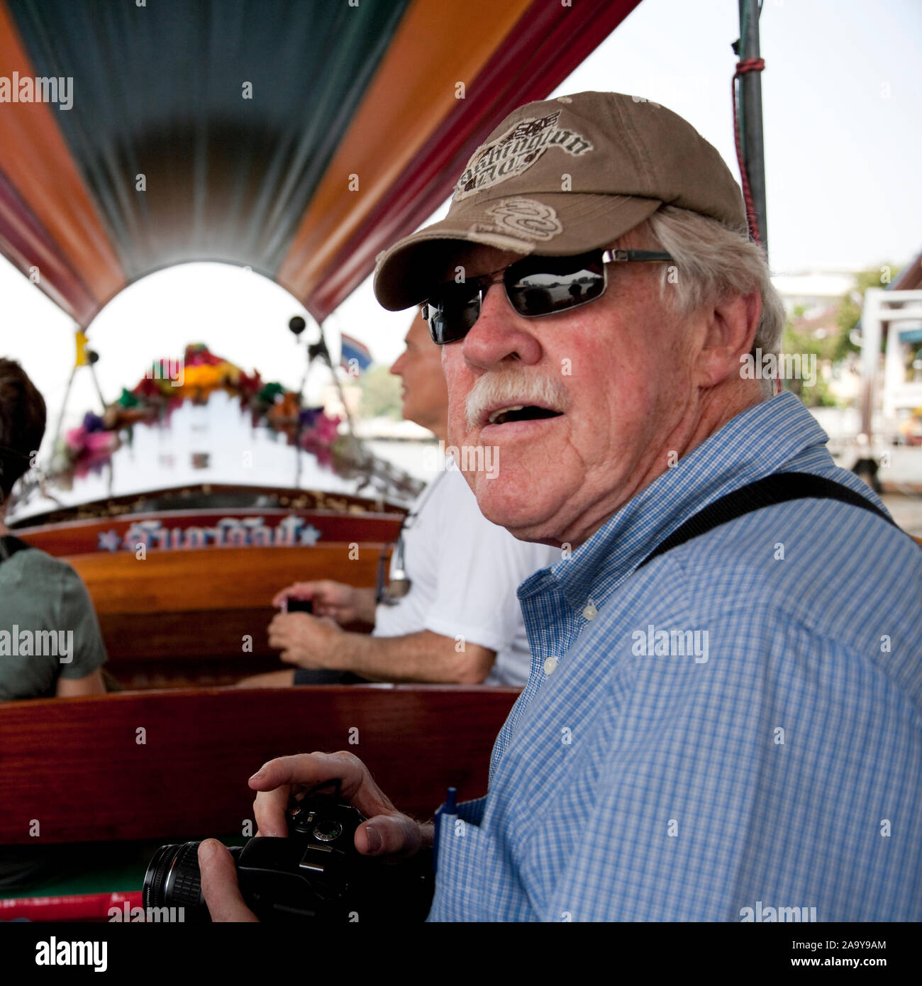 American man on holiday in Thailand Stock Photo - Alamy