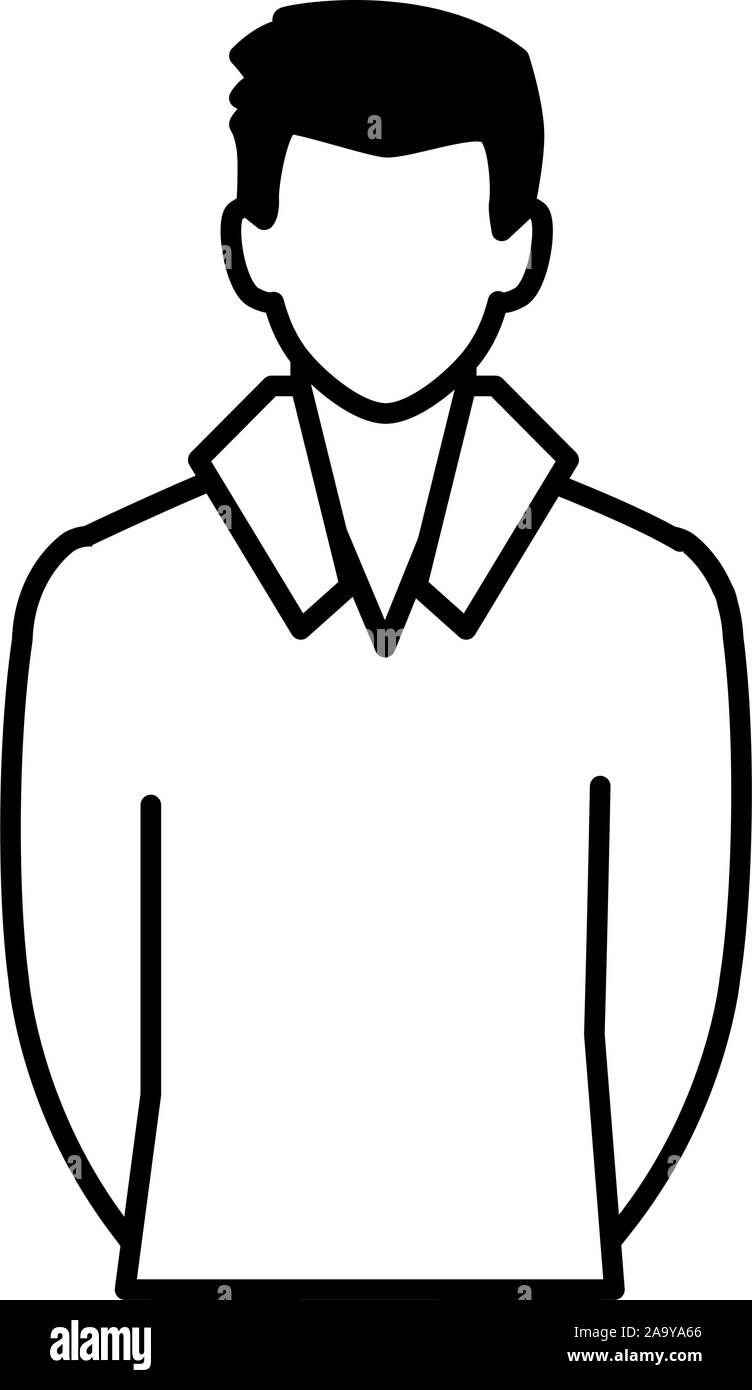 man faceless on white background vector illustration design Stock ...