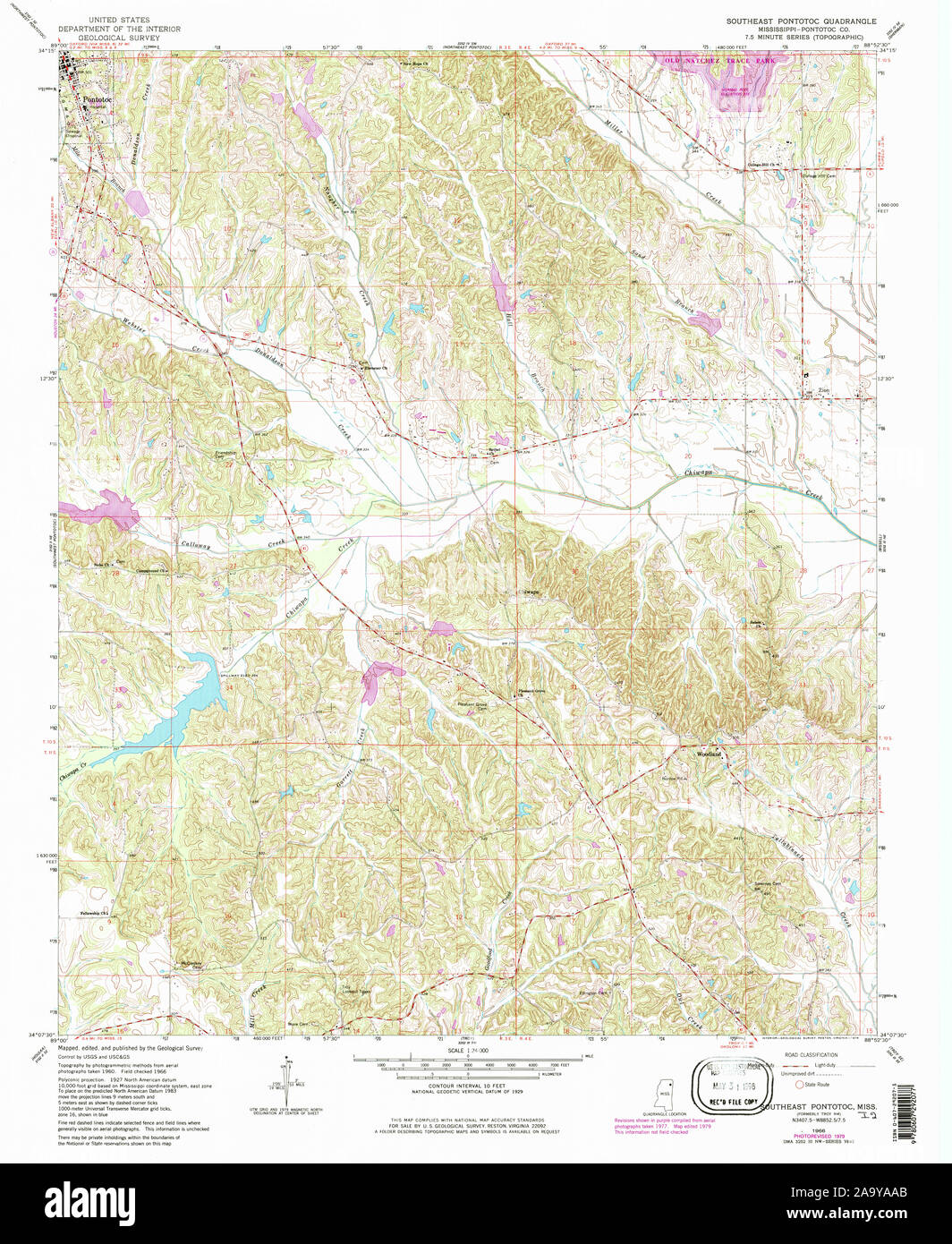 Map of pontotoc mississippi hi-res stock photography and images - Alamy
