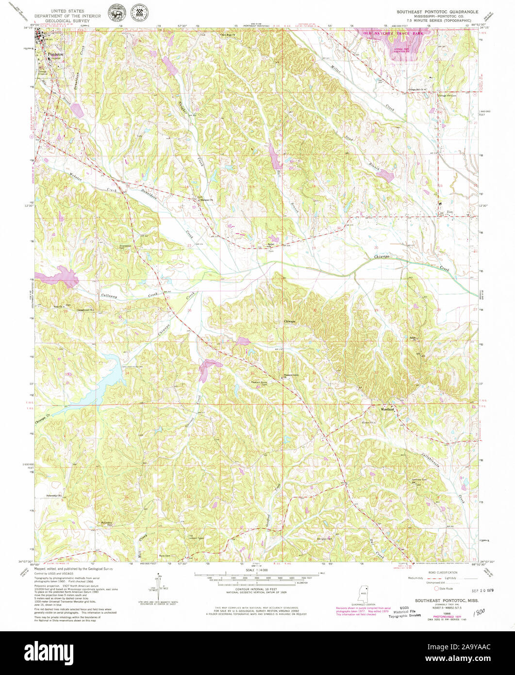 Map of pontotoc mississippi hi-res stock photography and images - Alamy