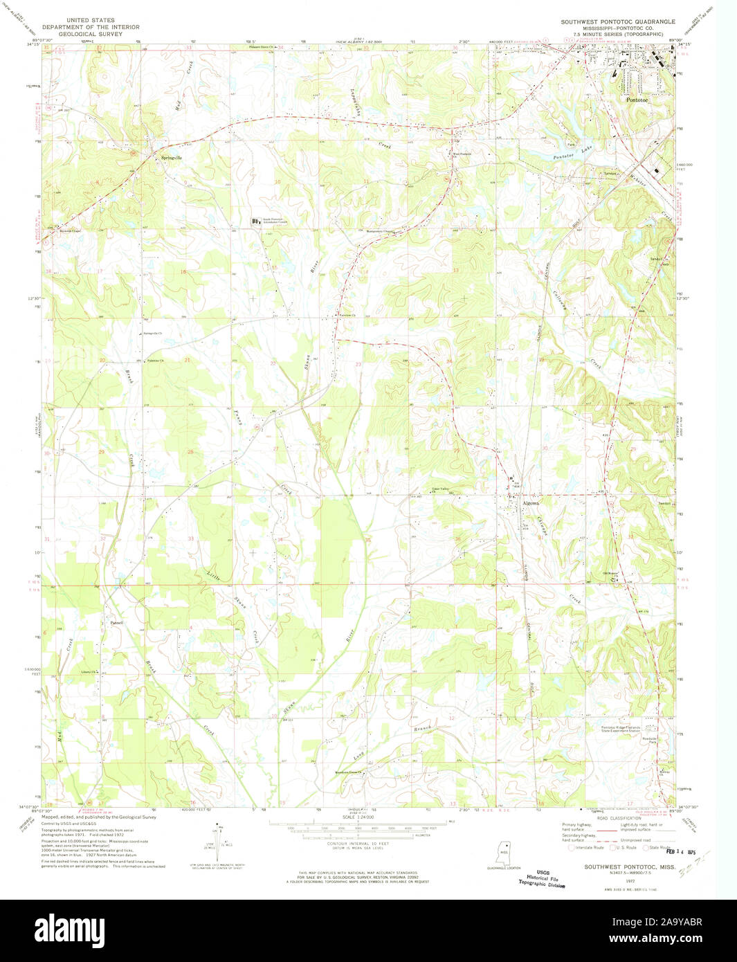 Map of pontotoc mississippi hi-res stock photography and images - Alamy