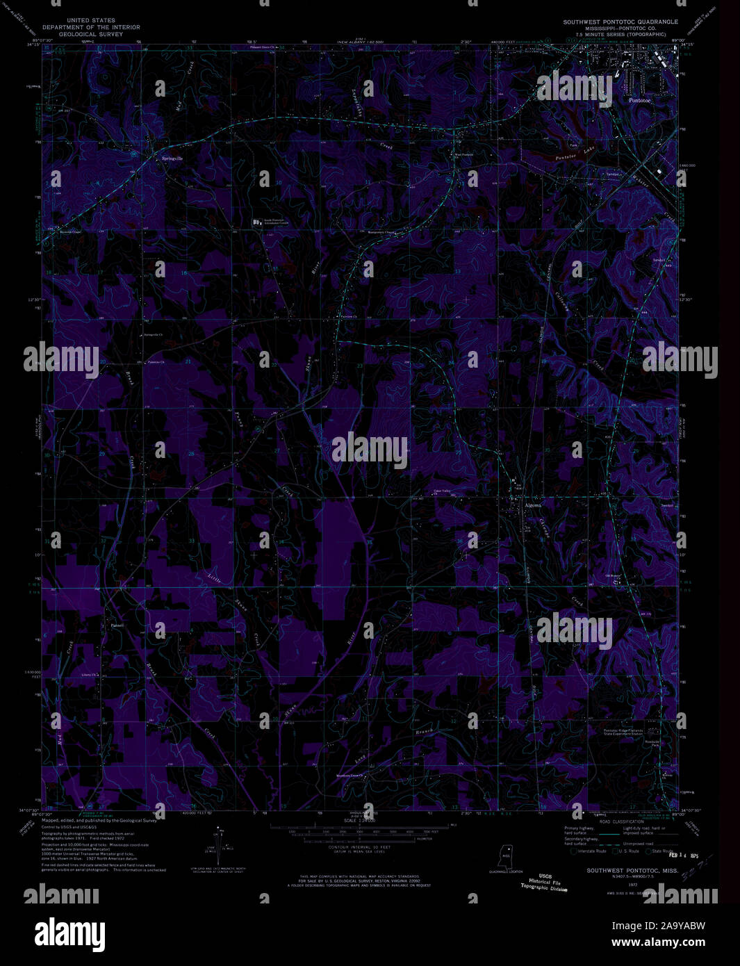 Map of pontotoc mississippi hi-res stock photography and images - Alamy