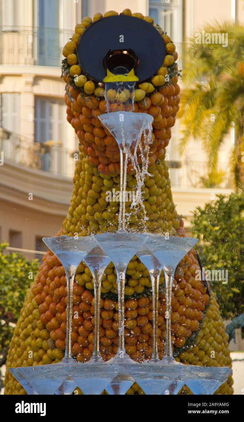 Lemon Festival, Fete du Citron, on French Riviera. Architectural ...