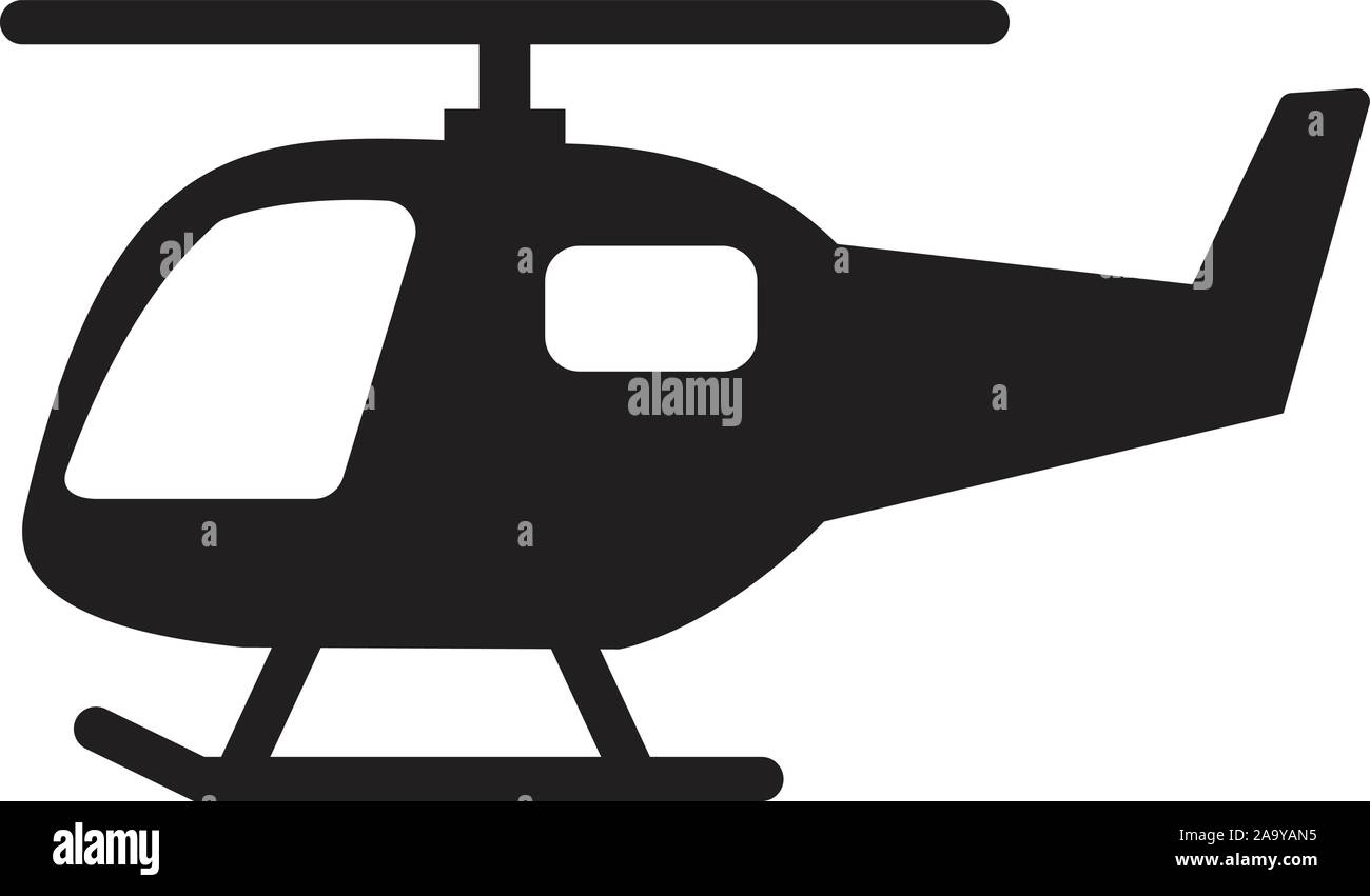 helicopter icon on white background. flat style. helicopter transport ...