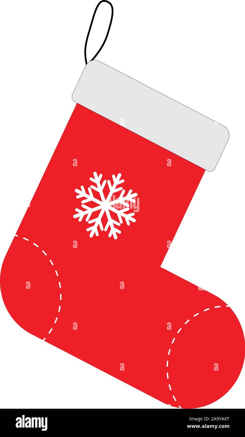 christmas sock icon on white background. flat style. sock icon for your ...