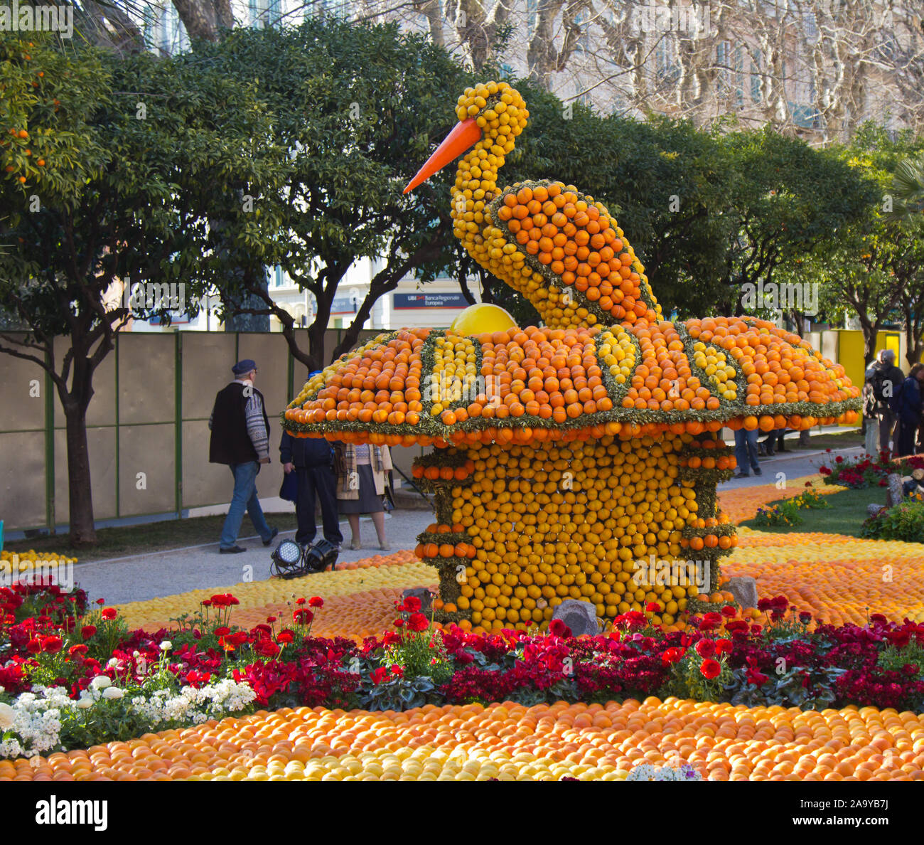 MENTON, FRANCE - FEB 27,2012: Lemon Festival on French Riviera ...