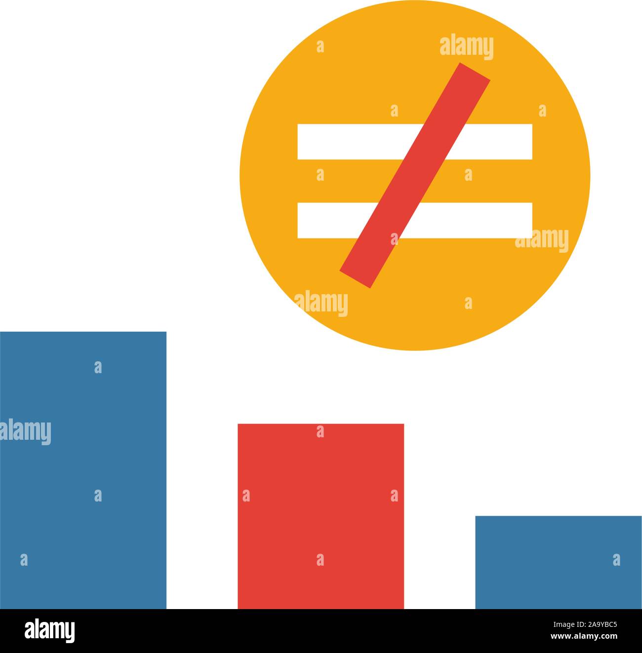 Reduced Inequality icon. Simple flat element from community collection ...