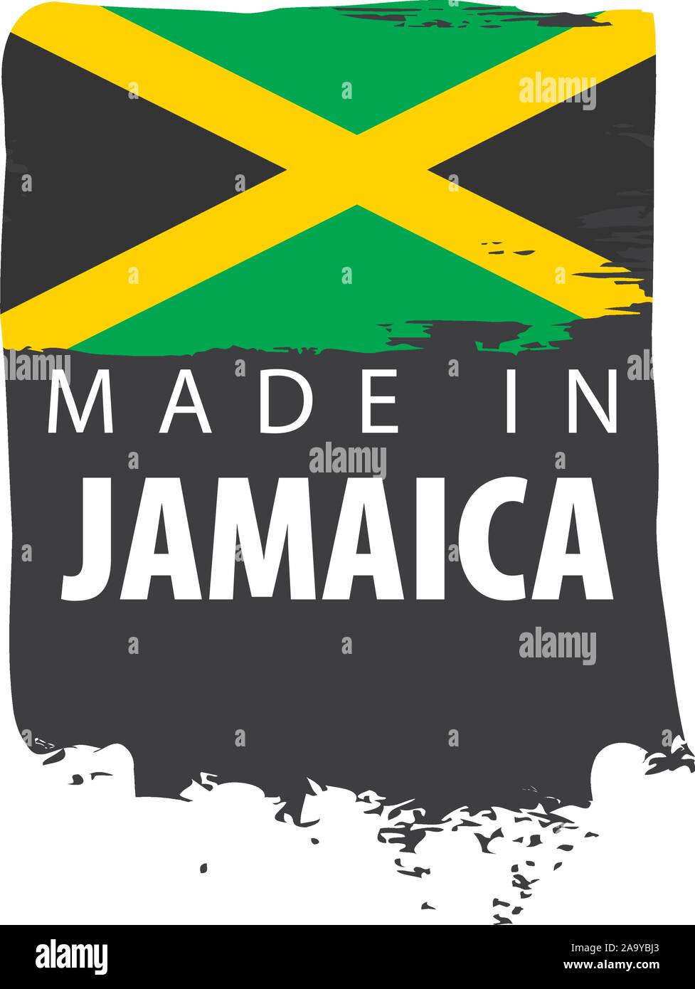 Jamaica flag, vector illustration on a white background Stock Vector ...
