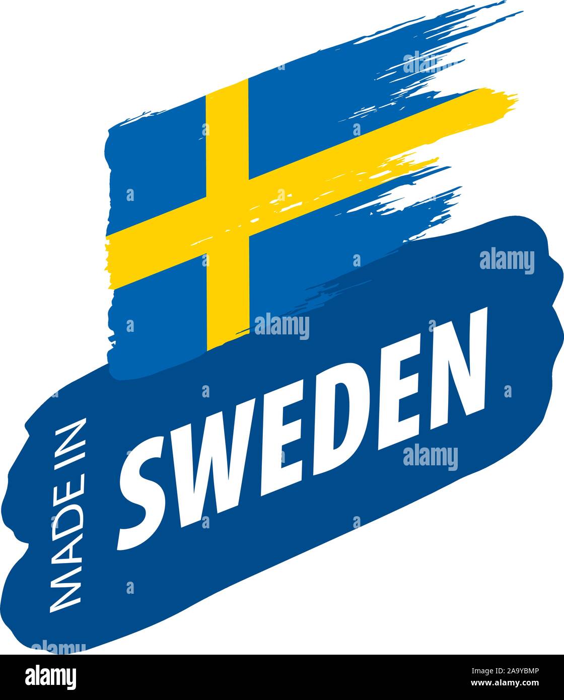 Sweden flag, vector illustration on a white background Stock Vector ...