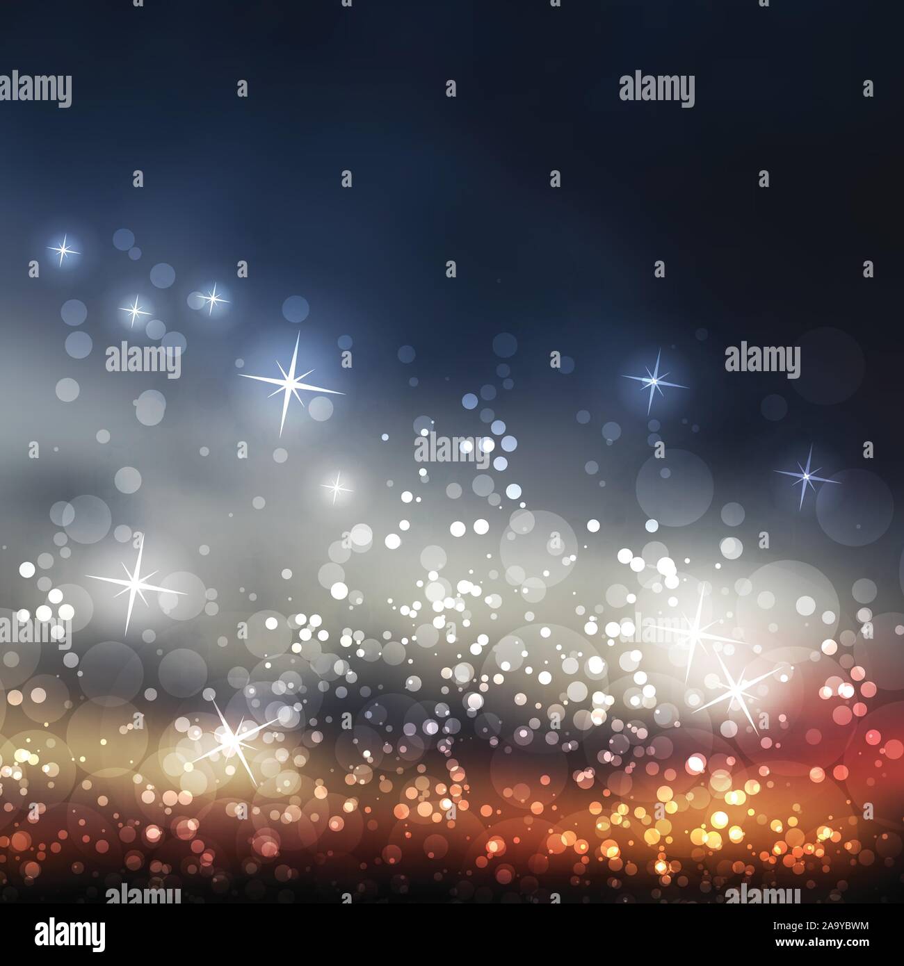 Sparkling Cover Design Template with Abstract, Blurred Background ...