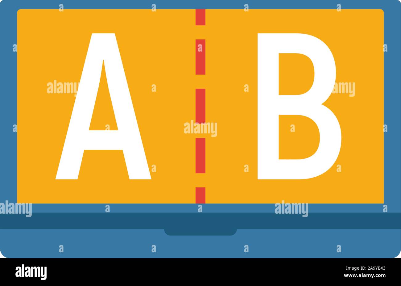 Split Testing icon. Simple flat element from content collection ...