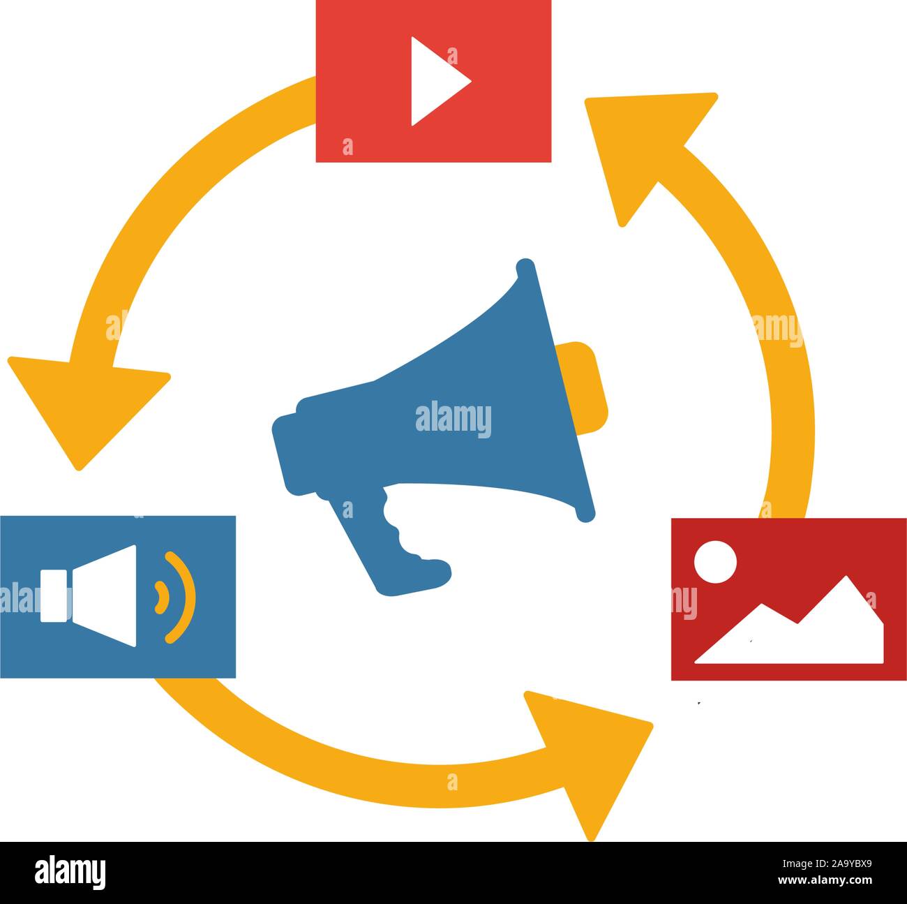 Content Marketing icon. Simple flat element from content collection ...