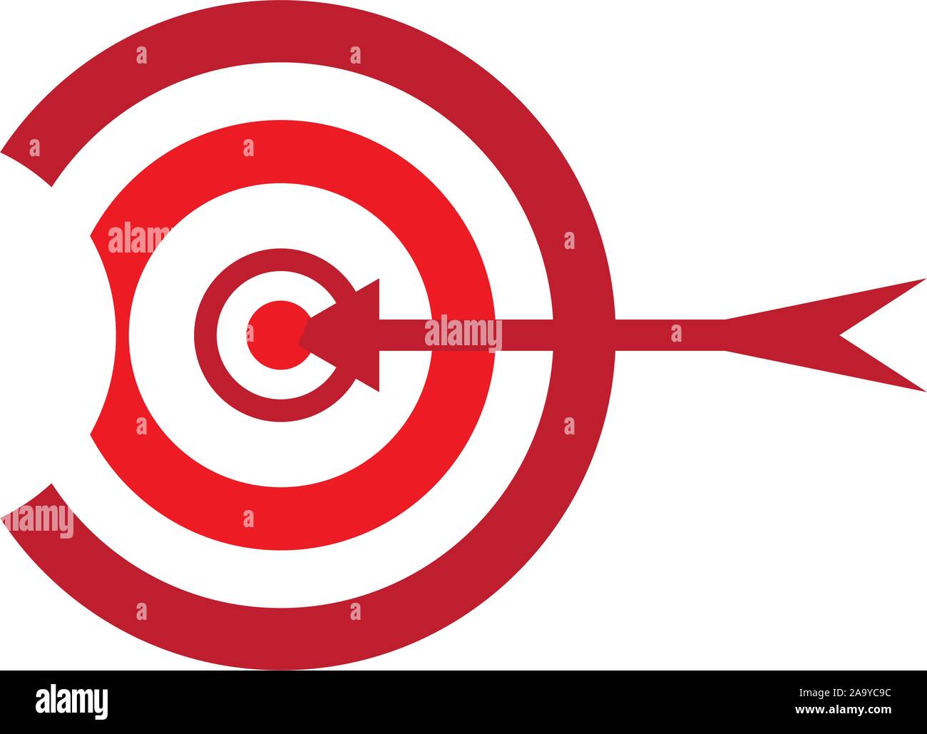 Archery target icon with an arrow - Vector illustration Stock Vector ...
