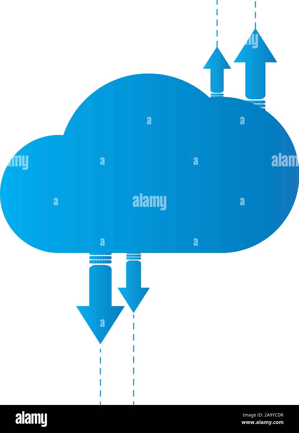 Isolated web cloud icon on a white background - Vector Stock Vector ...