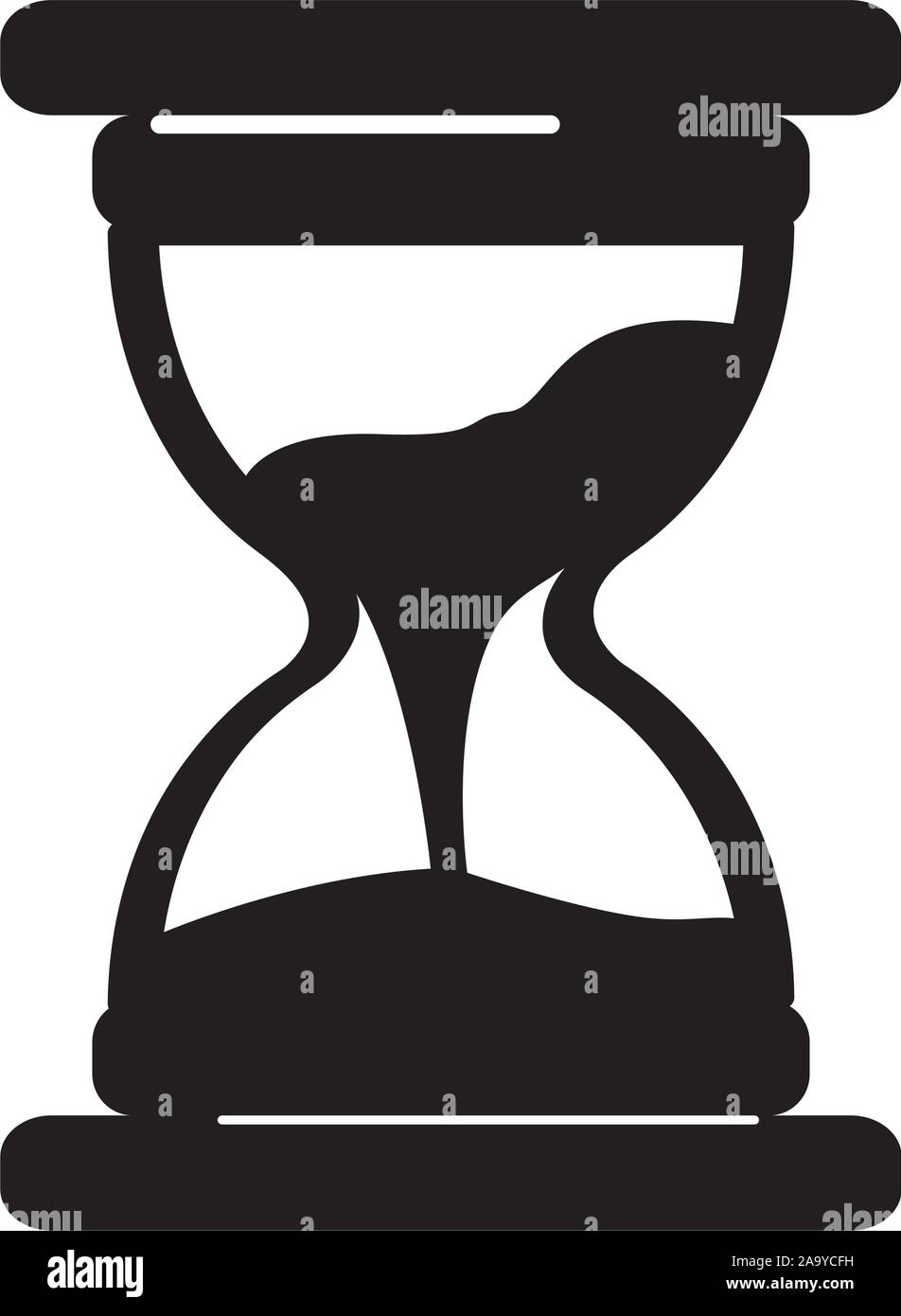 Isolated hourglass icon on a white background - VEctor Stock Vector ...