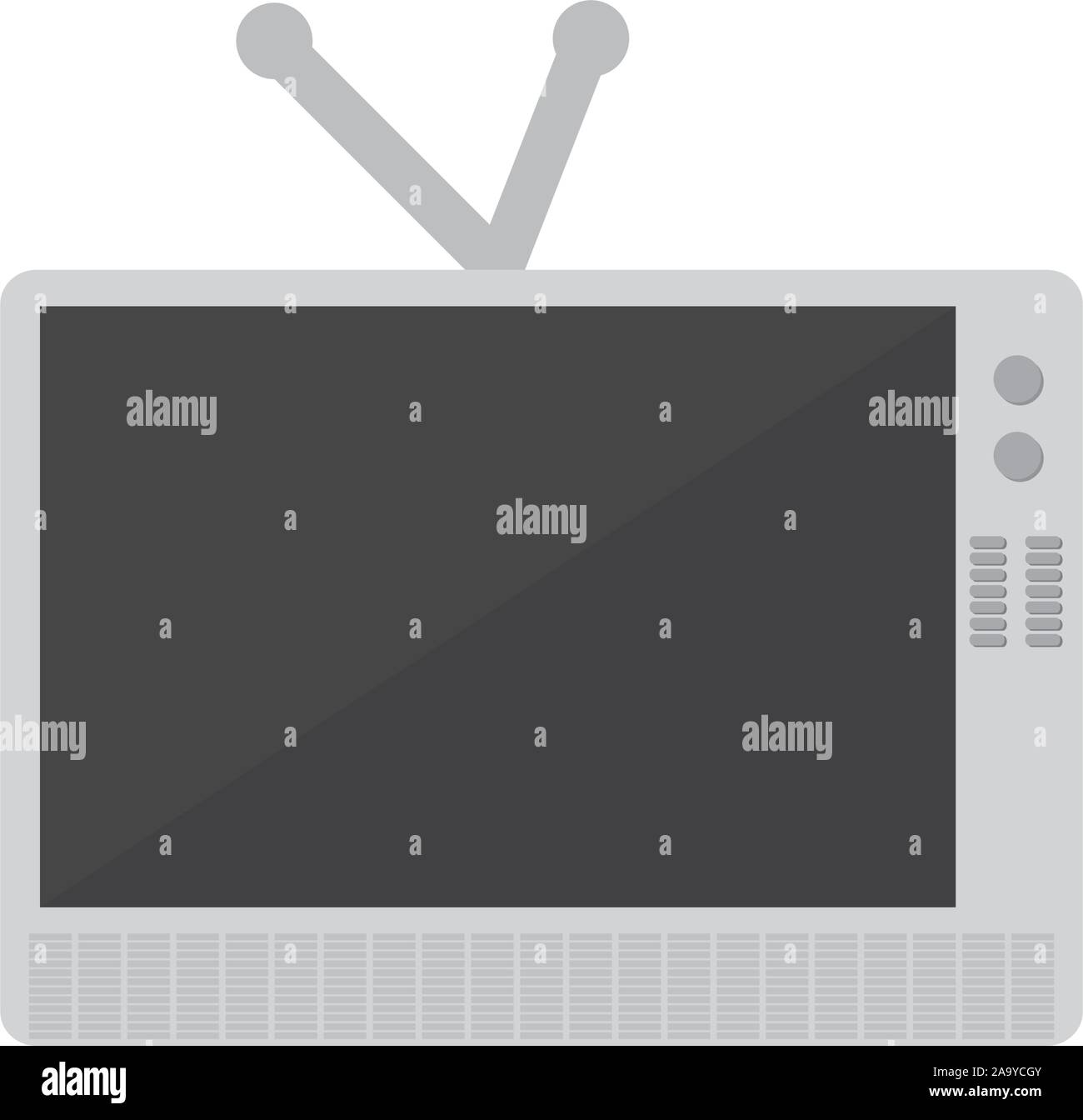 Isolated antique tv screen icon - Vector illustration Stock Vector ...