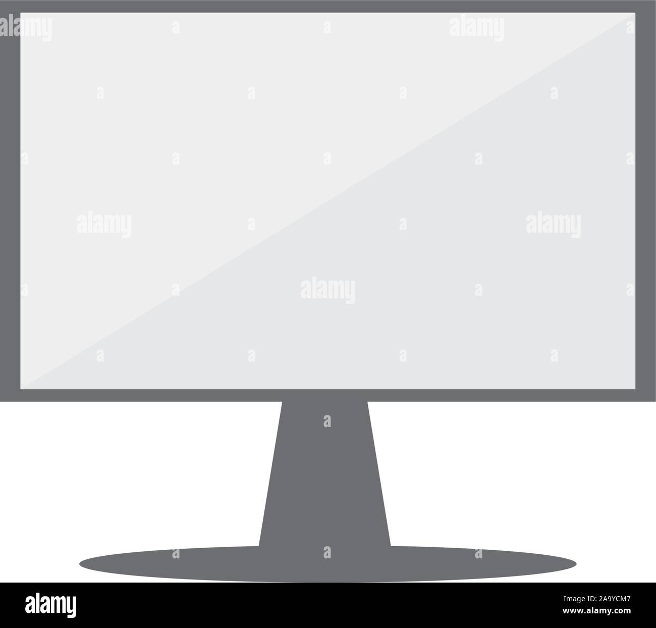 Isolated computer screen icon on a white background - Vector Stock ...