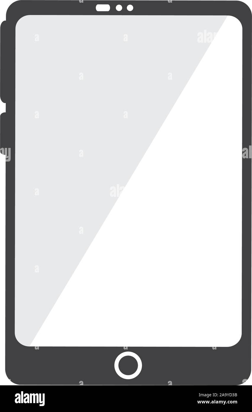 Isolated tablet icon on a white background - Vector Stock Vector Image ...