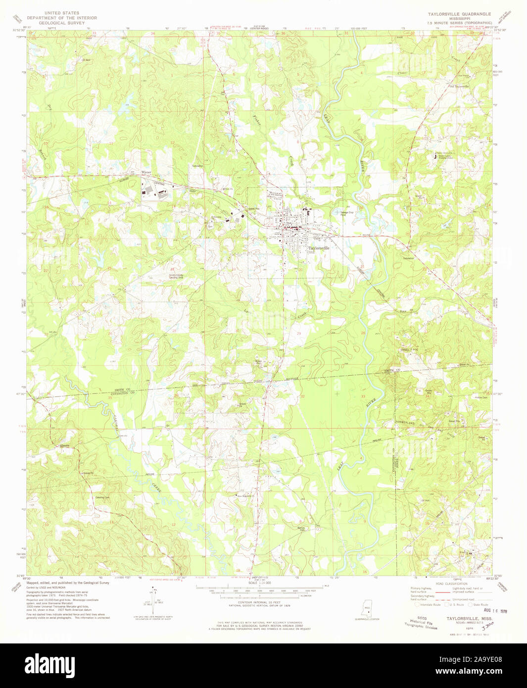 Taylorsville mississippi map hi-res stock photography and images - Alamy