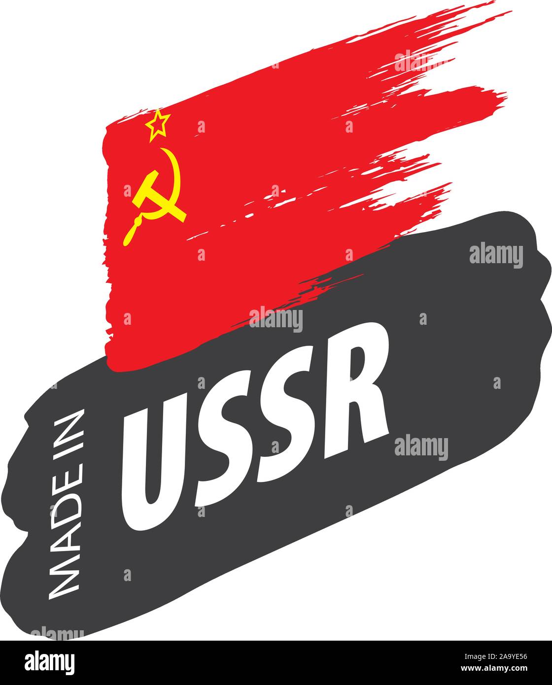 The red flag of the USSR. Vector illustration on white background Stock ...