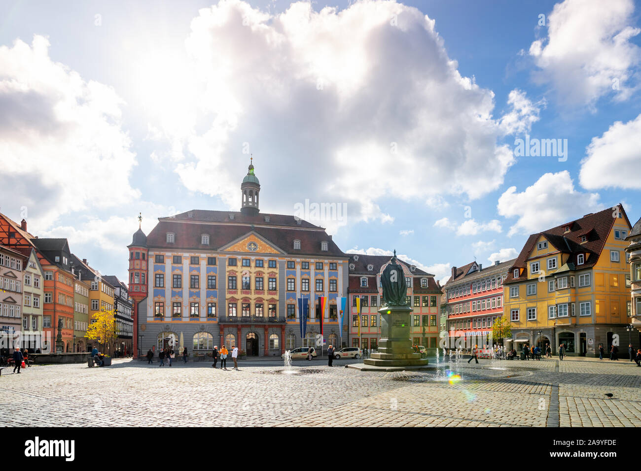 market and City hall, Coburg, Bavaria, Germany Stock Photo - Alamy
