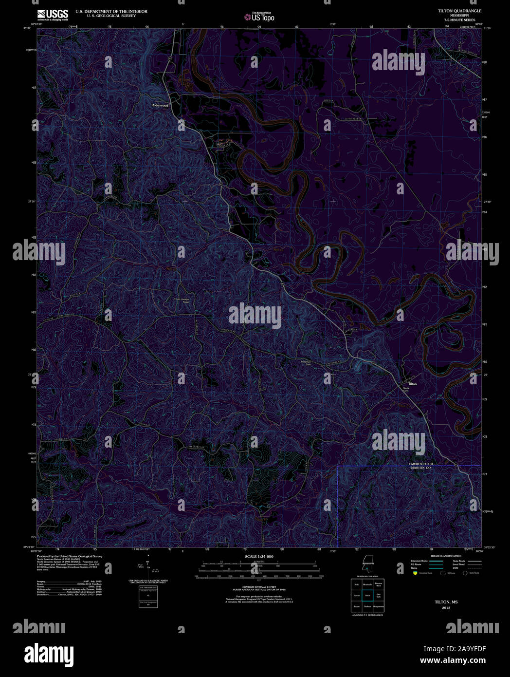 Map of tilton hi-res stock photography and images - Alamy
