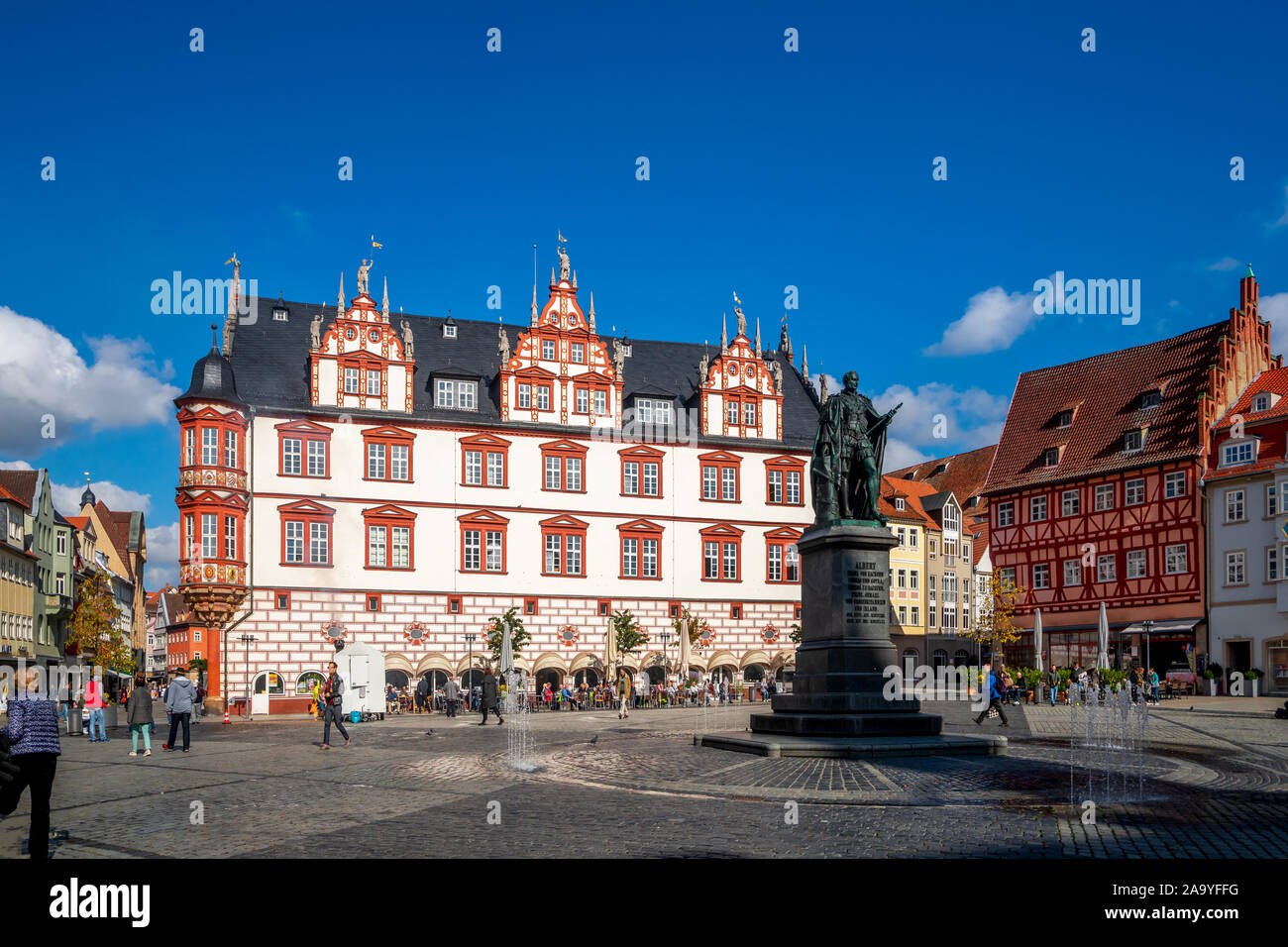 market and City hall, Coburg, Bavaria, Germany Stock Photo - Alamy
