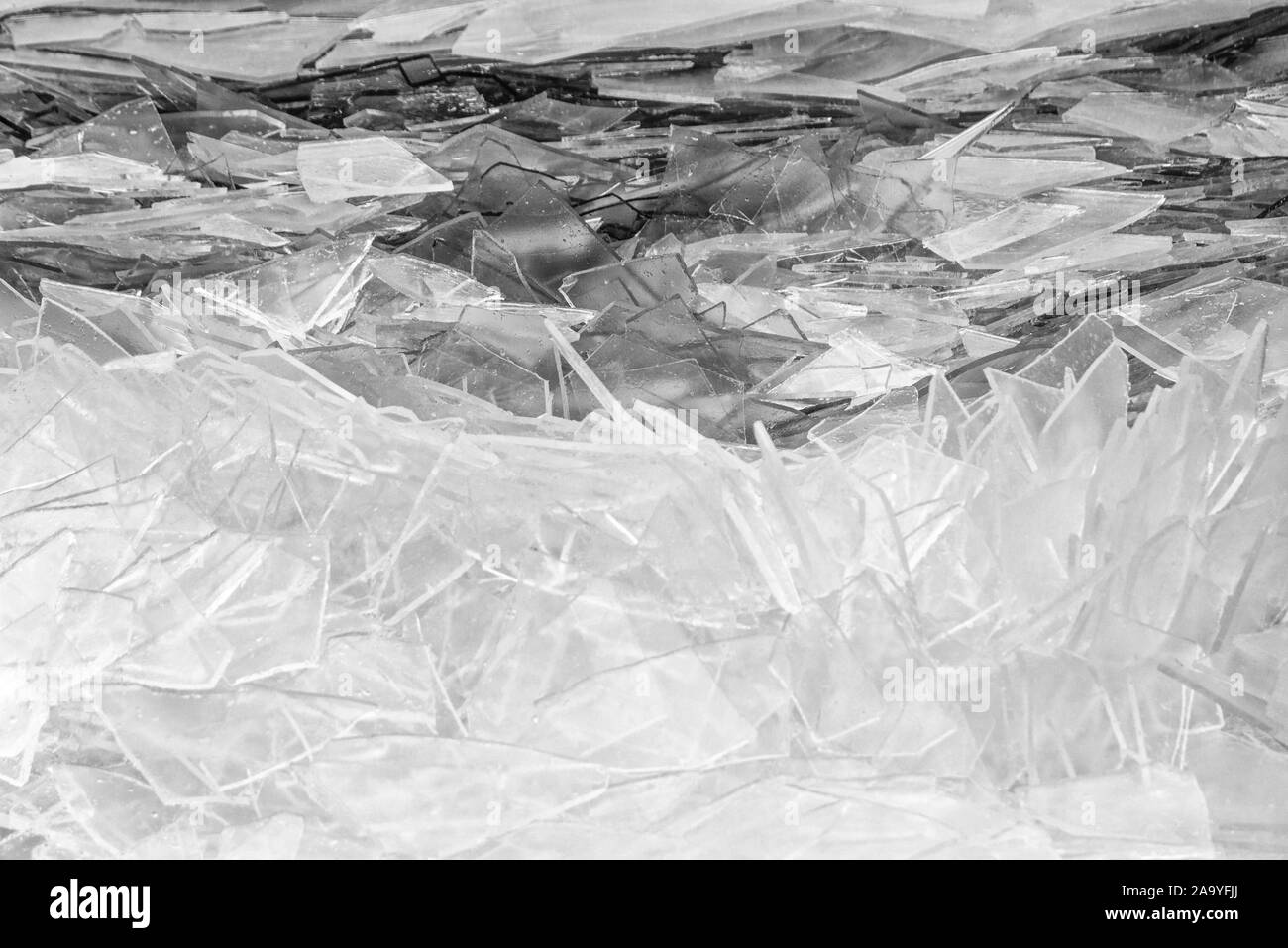 Broken ice texture Black and White Stock Photos & Images - Alamy