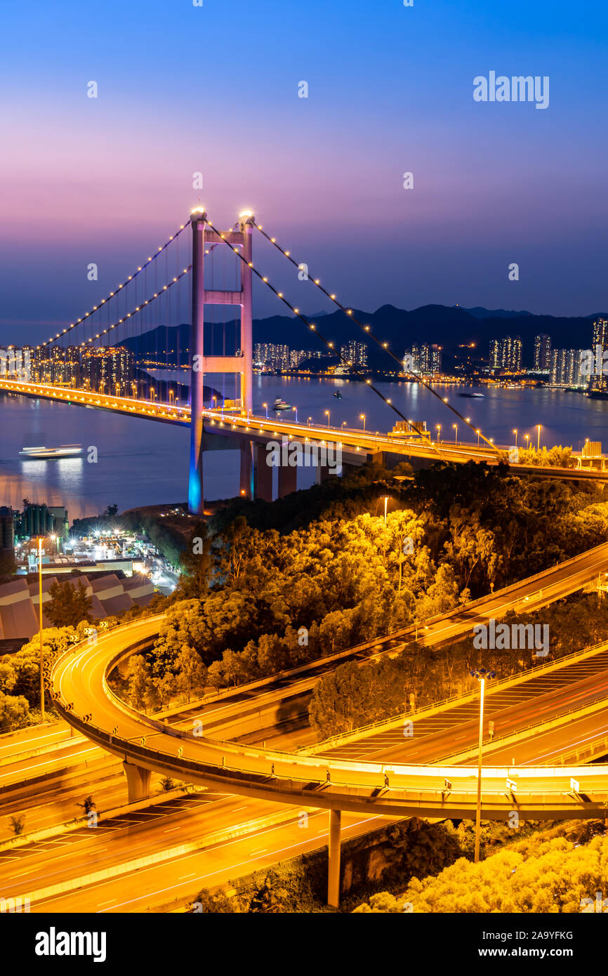 Tsing ma bridge construction hi-res stock photography and images - Alamy