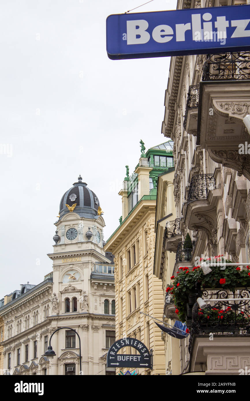 The streets of Vienna. Street photo. Architecture of Vienna Stock Photo ...