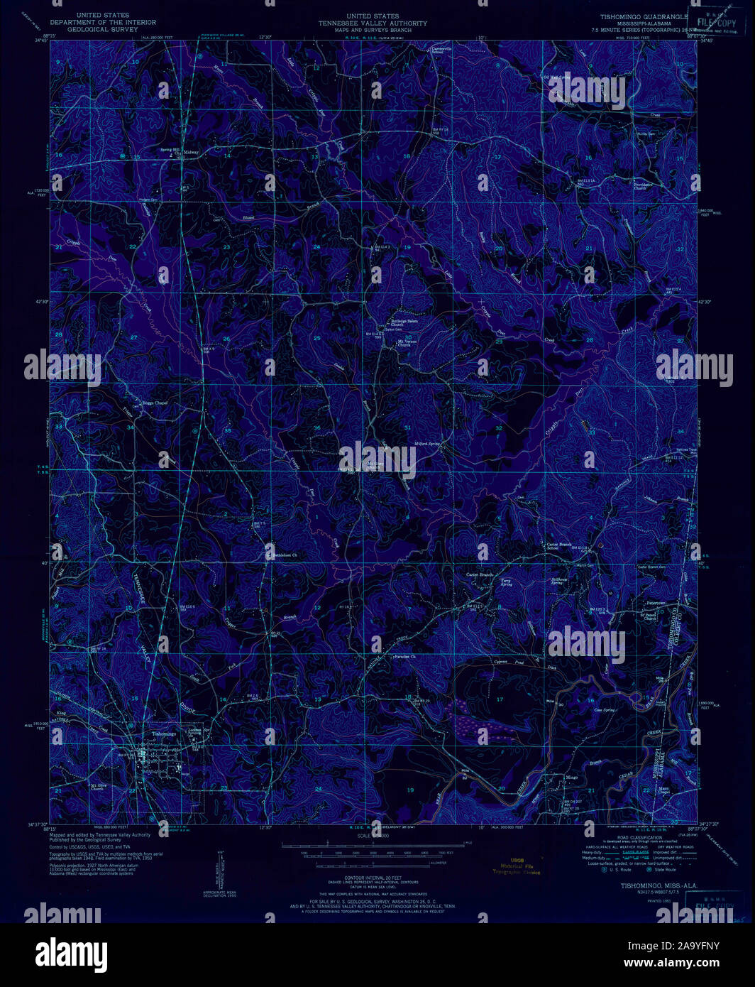 Tishomingo mississippi maps hi-res stock photography and images - Alamy