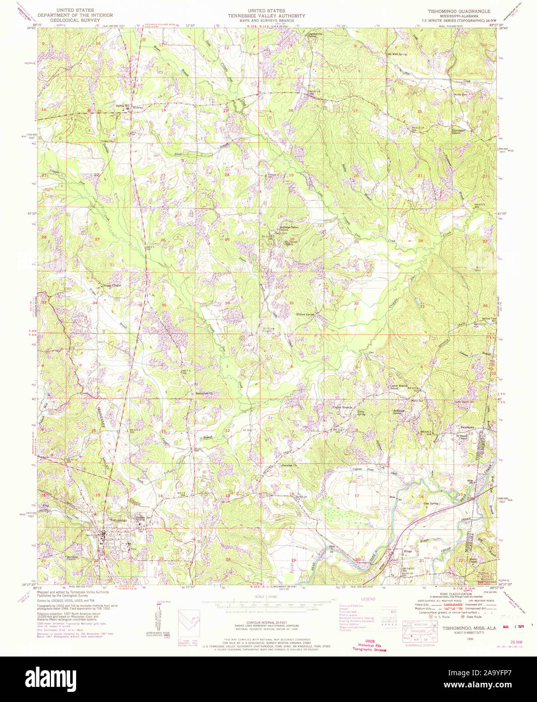 Tishomingo mississippi maps hi-res stock photography and images - Alamy