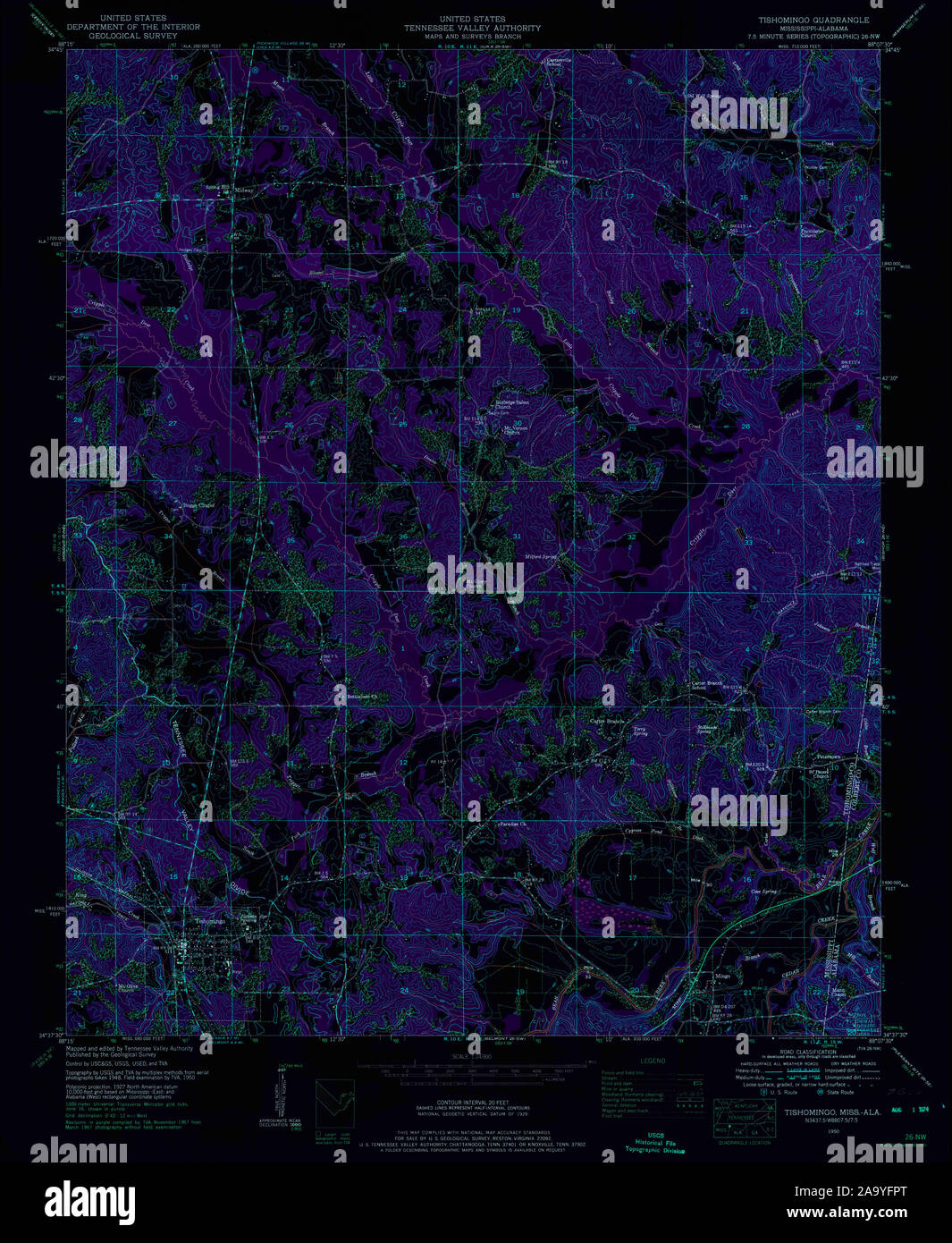 Tishomingo mississippi maps hi-res stock photography and images - Alamy