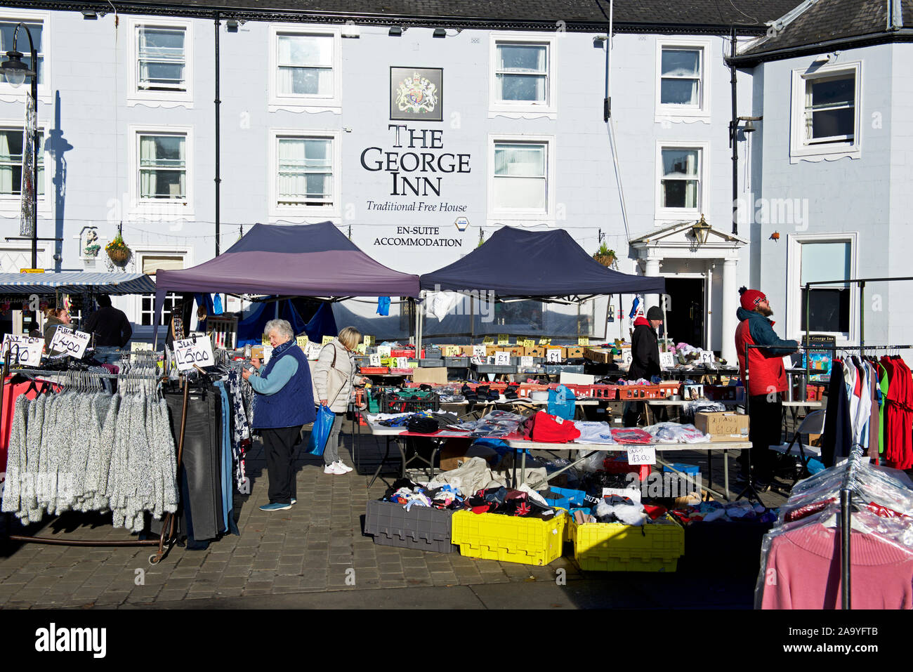Market day in Selby, North Yorkshire, England UK Stock Photo - Alamy