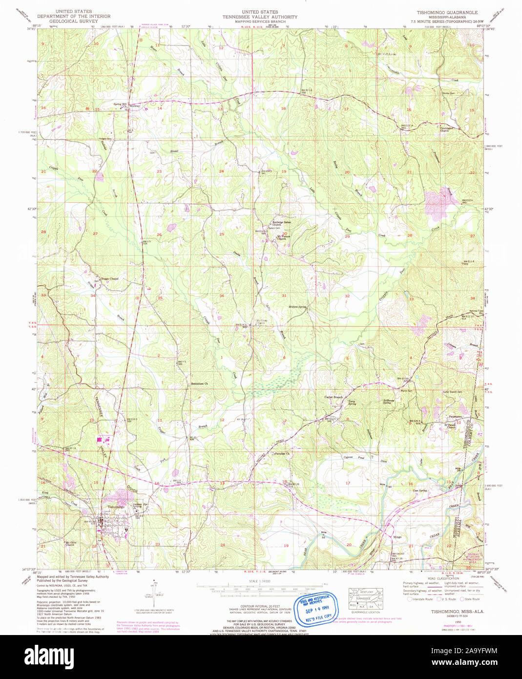 Tishomingo mississippi maps hi-res stock photography and images - Alamy