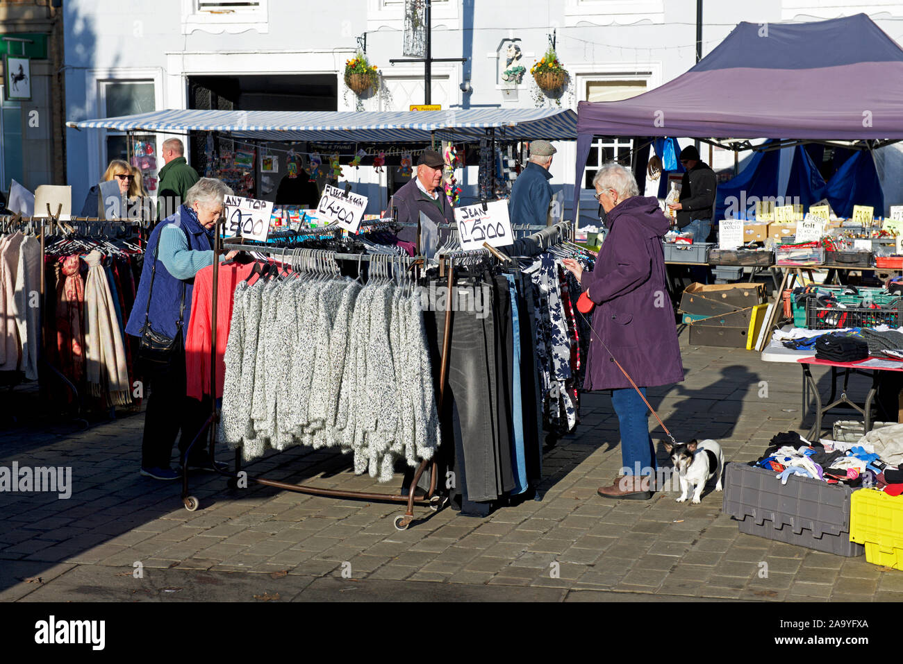Market day in Selby, North Yorkshire, England UK Stock Photo - Alamy
